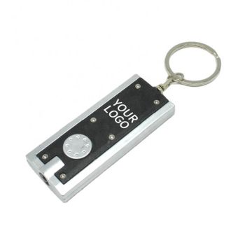 Custom Promotional LED Light Flashlight Keyring Portable Ultra Bright ...