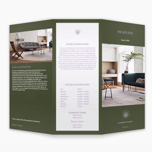 Custom Tri-fold Menus to reflect your workplace or cuisine