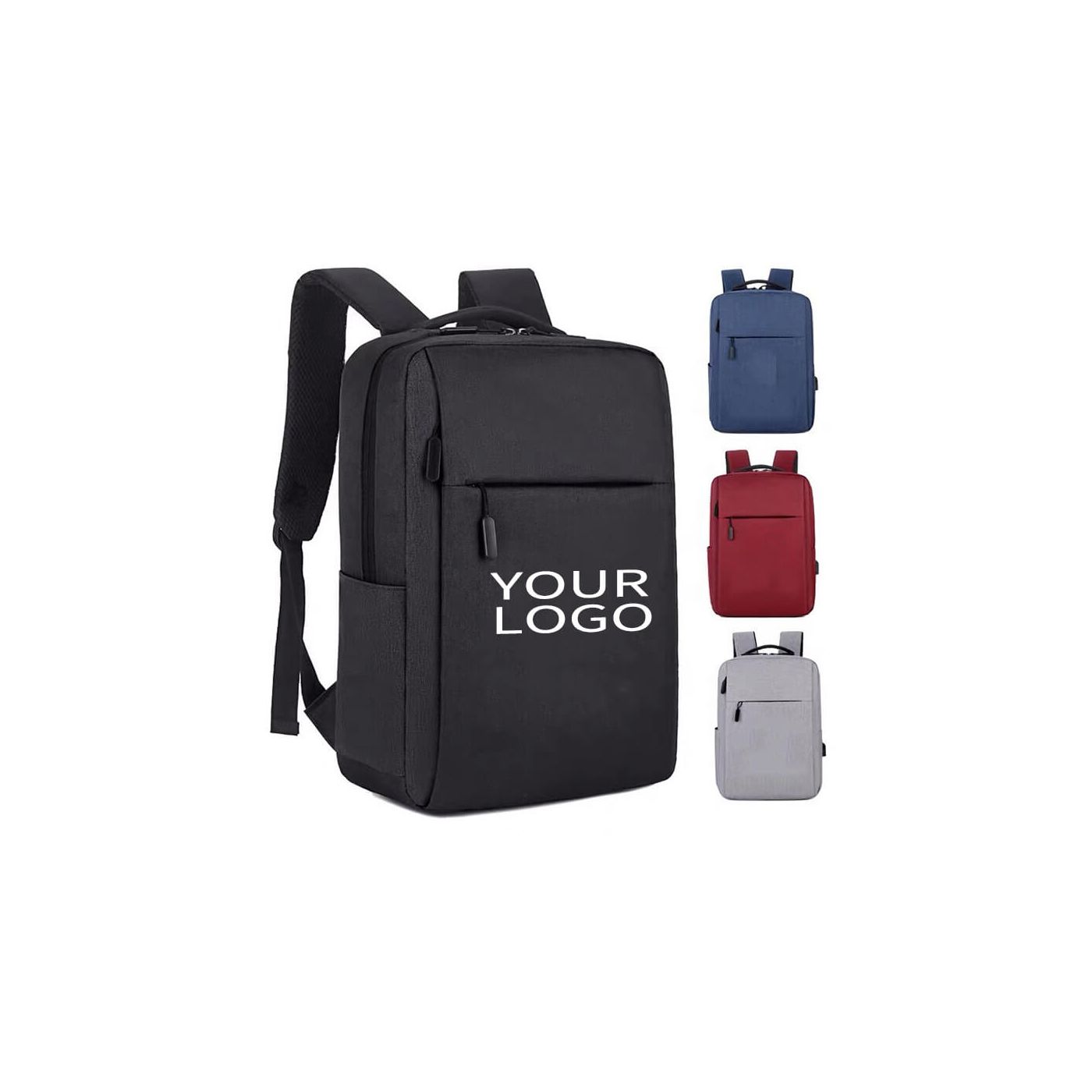Custom Logo Printed Laptop Backpack School Travel Bag For Macbook ...