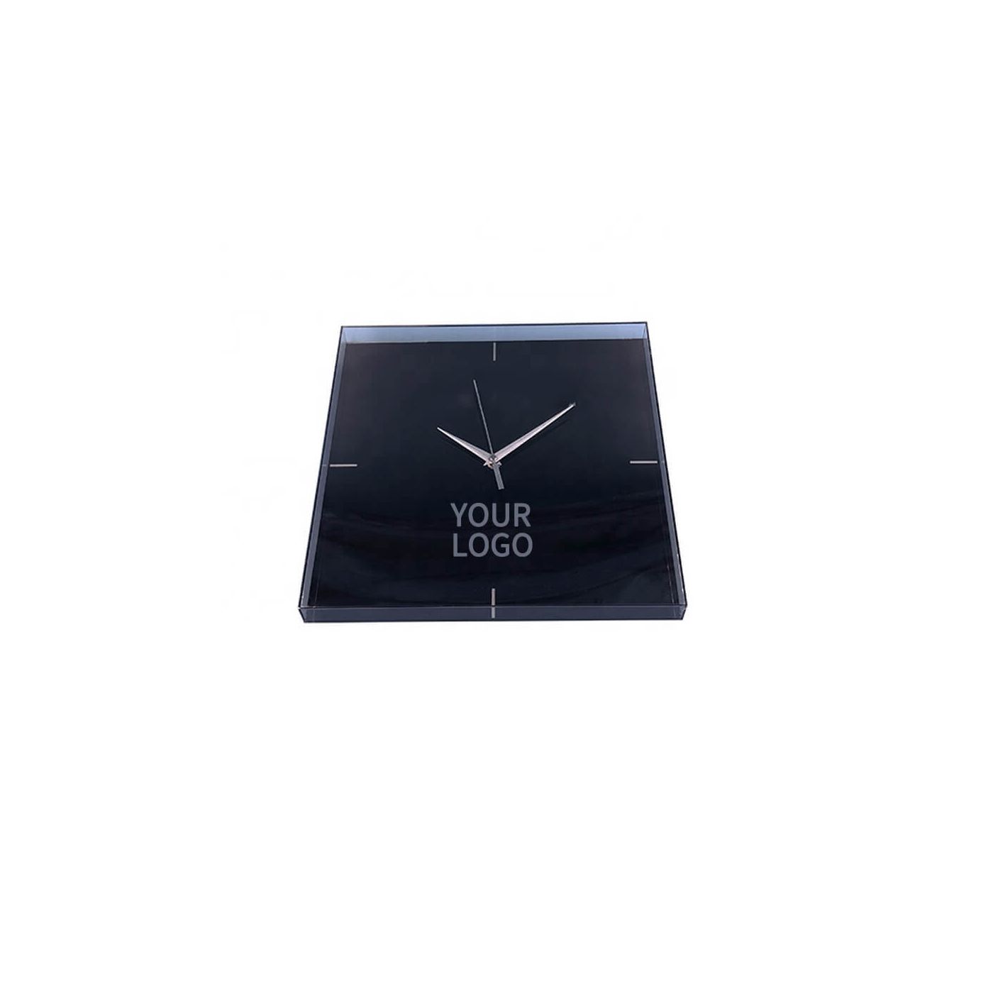 Custom Quartz Wall Clock with Logo Printed Square Clock for Home Office ...