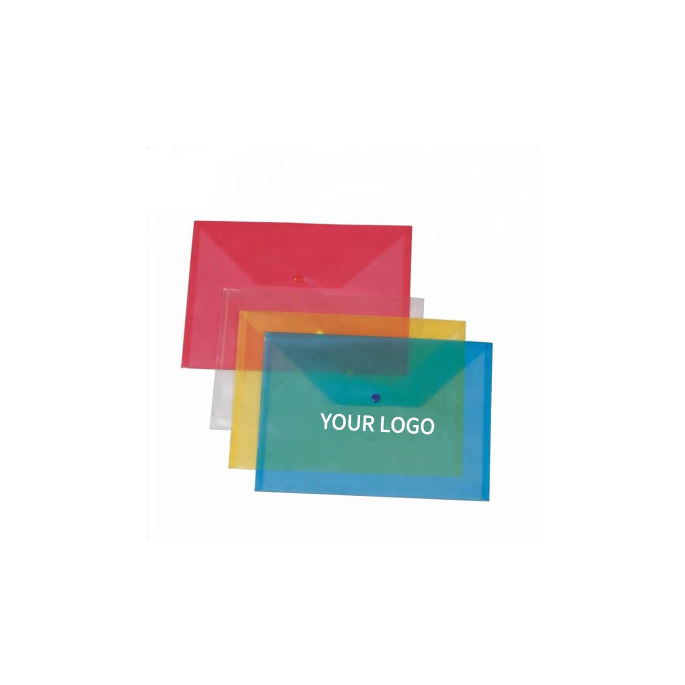 Custom Plastic File Folder with Company Logo Document Bag Clear ...