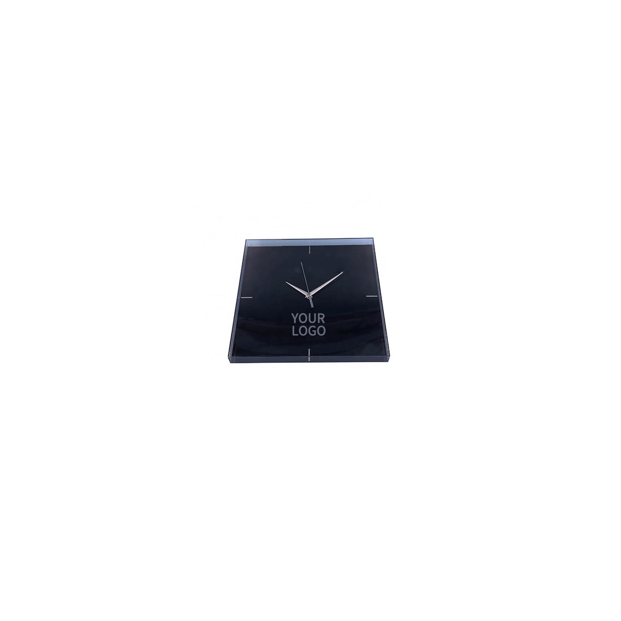 Custom Quartz Wall Clock with Logo Printed Square Clock for Home Office ...