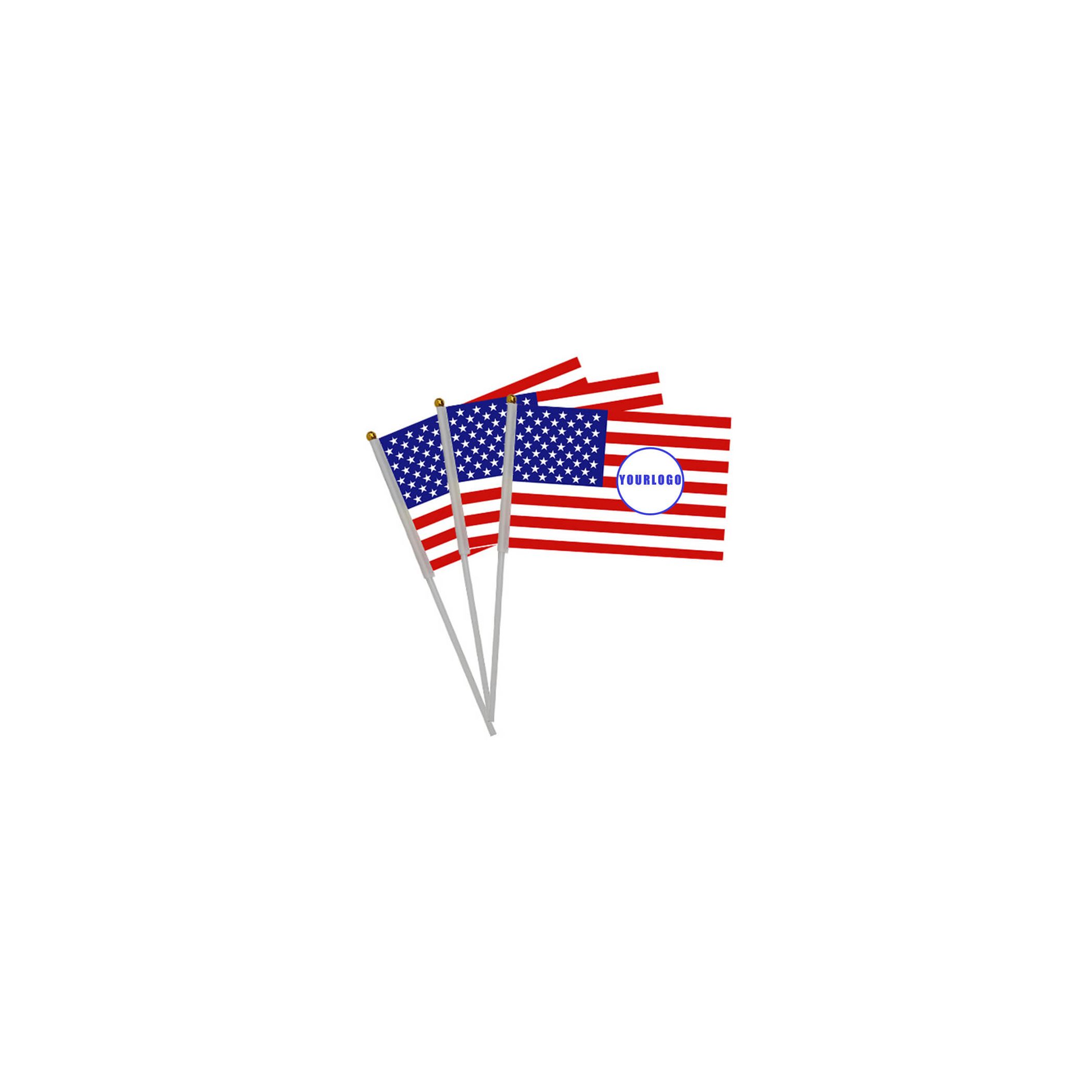 Custom Mini Flags Online Hand Held Cheering Banner Stick Flag for Vote ...