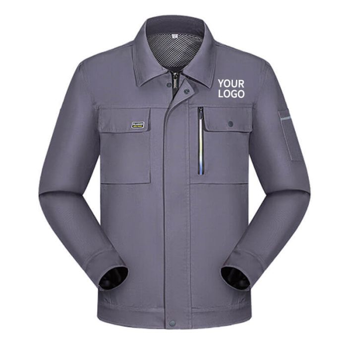 Custom Long Sleeve Work Wear with Enterprise Logo Print Jacket Labor ...