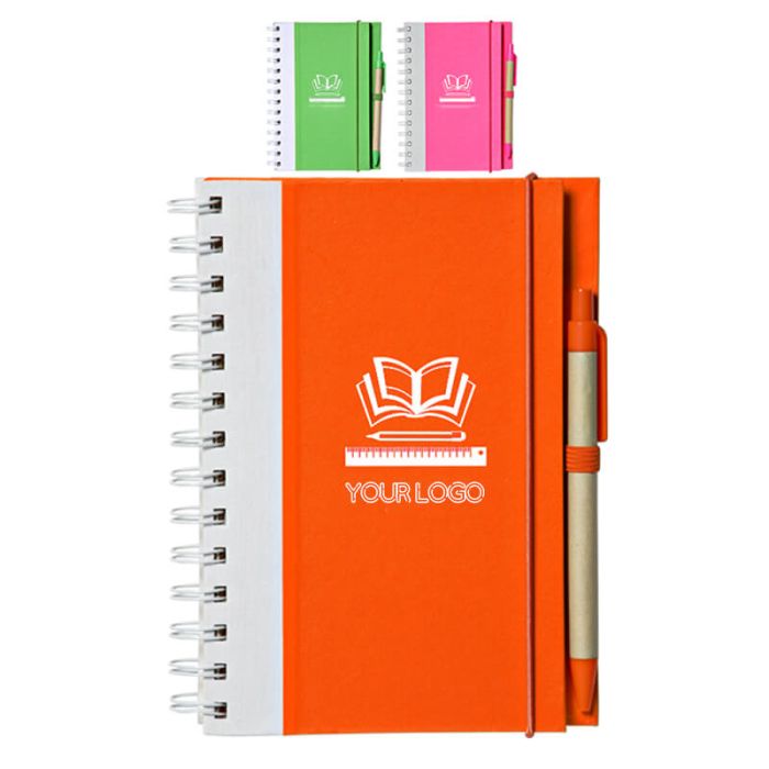 Promotional Branded Gifts Recyclable Bright Eco-friendly Spiral Notebooks
