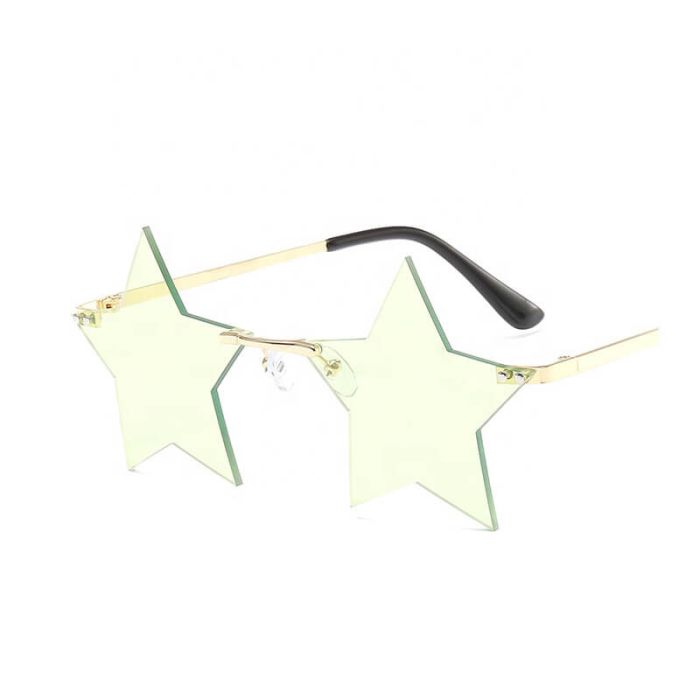 Custom Outdoor UV Protection Party Sunglasses Star Shaped Frameless ...