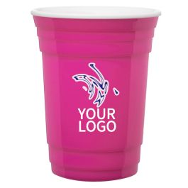 Custom Logo Printed Plastic Party Cups Double Wall Drink Tumblers for ...