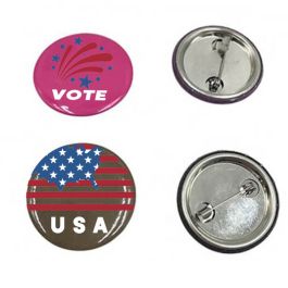 Custom Button Badge with Pin 2D Letters Words Logo Name Lapel Pins