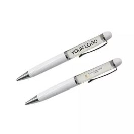 Customized Logo Promotional Liquid Floating Ballpoint Pen Logo ...